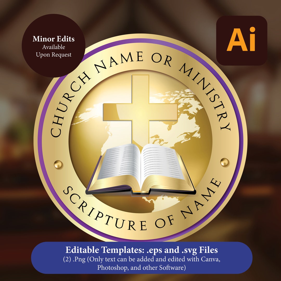 The Seal of the Bishop Vector Template 214, Editable Svg, High Quality ...