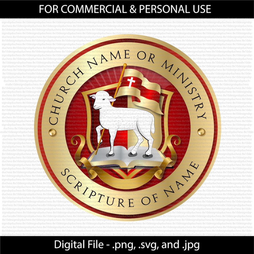 Church Seal Vector Template, Religious Logo Design (SVG, PNG) - Etsy
