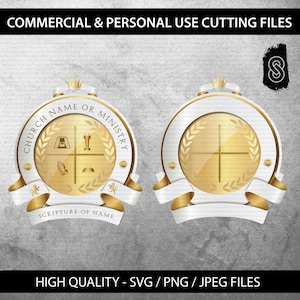Church Logo or Seal 2 Svg Vector Template DIY, Editable Svg, Cut Files ...