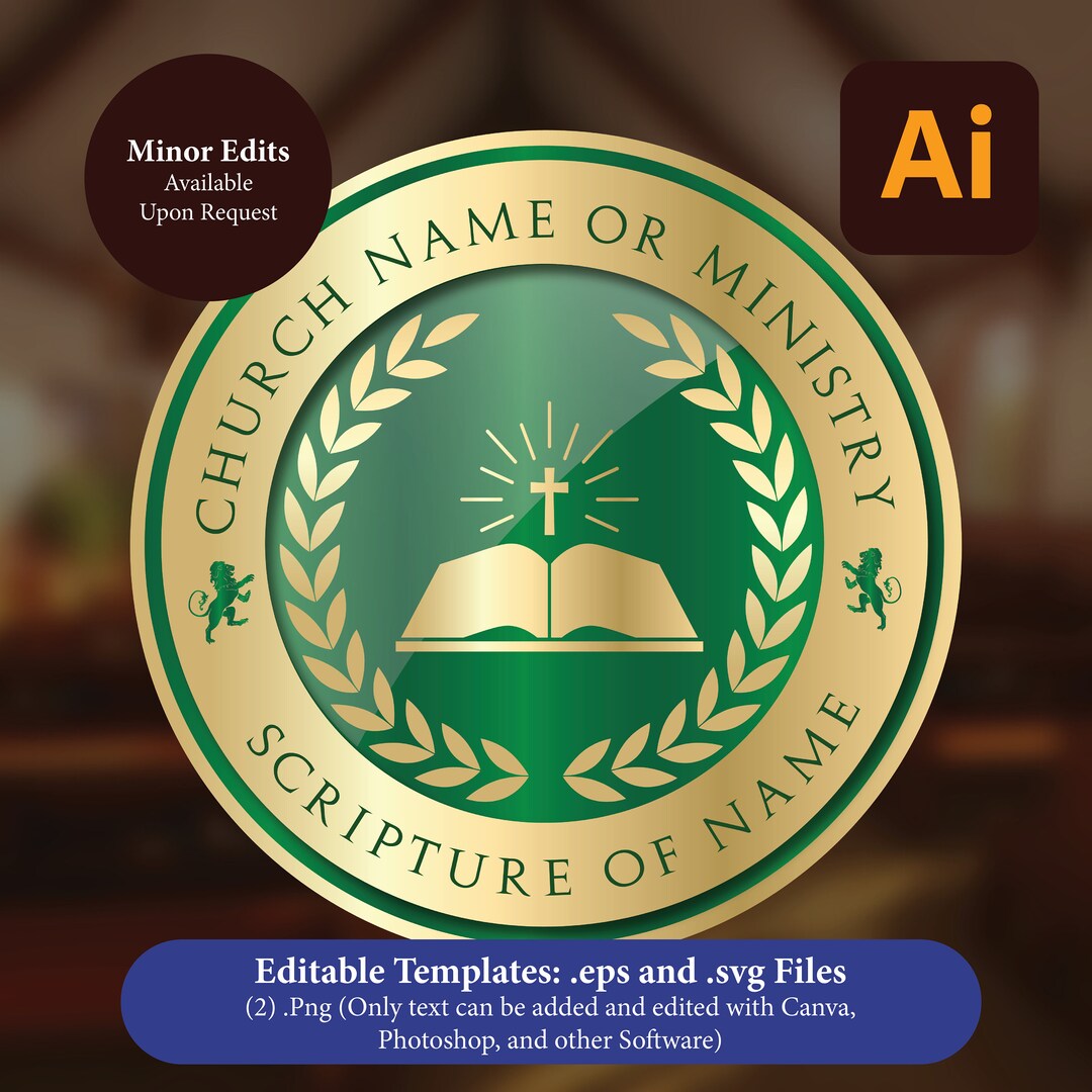 The Seal of the Bishop Vector Template 220, Editable Svg, High Quality ...