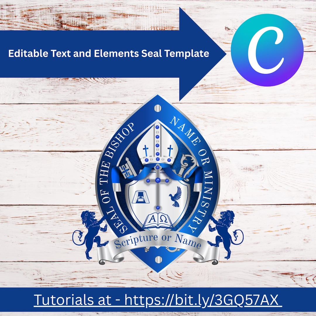 Editable Canva Seal Design Template | Customizable Crest | Add Your ...