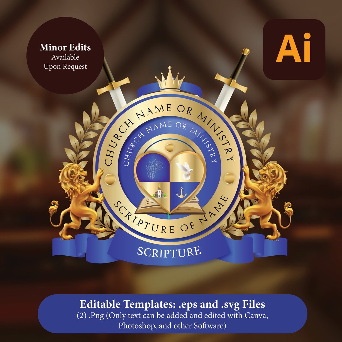 The Seal of the Bishop Vector Template 507, Editable Svg, High Quality ...
