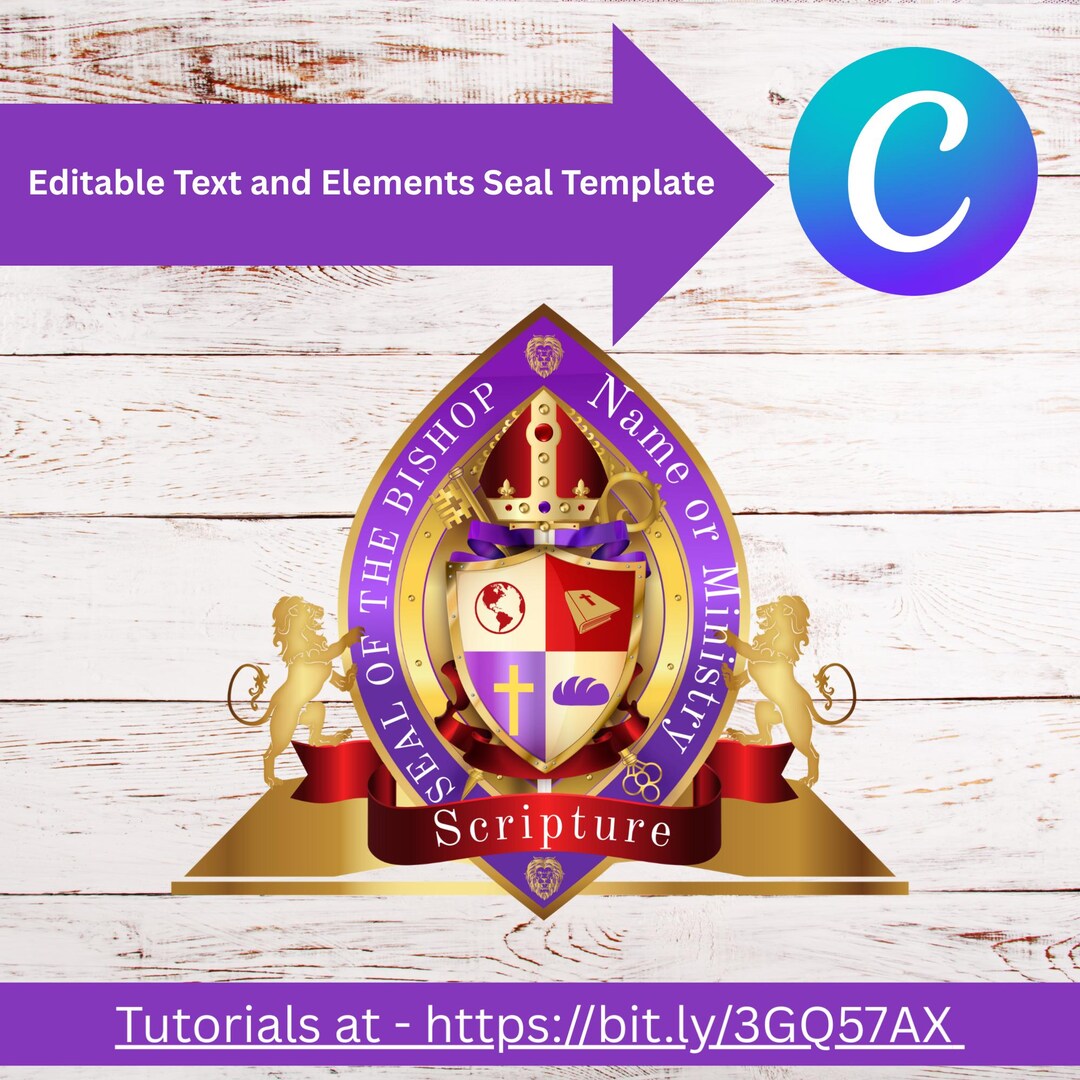 Editable Canva Seal Design Template | Customizable Crest | Add Your ...