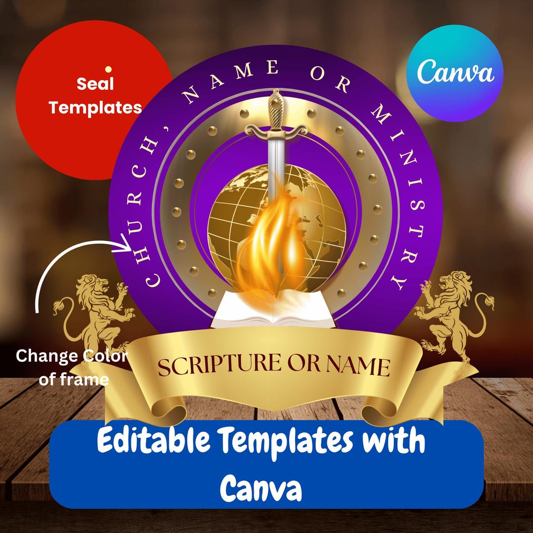 Editable Seal of the Bishop, Apostle, or Church Logo Template ...