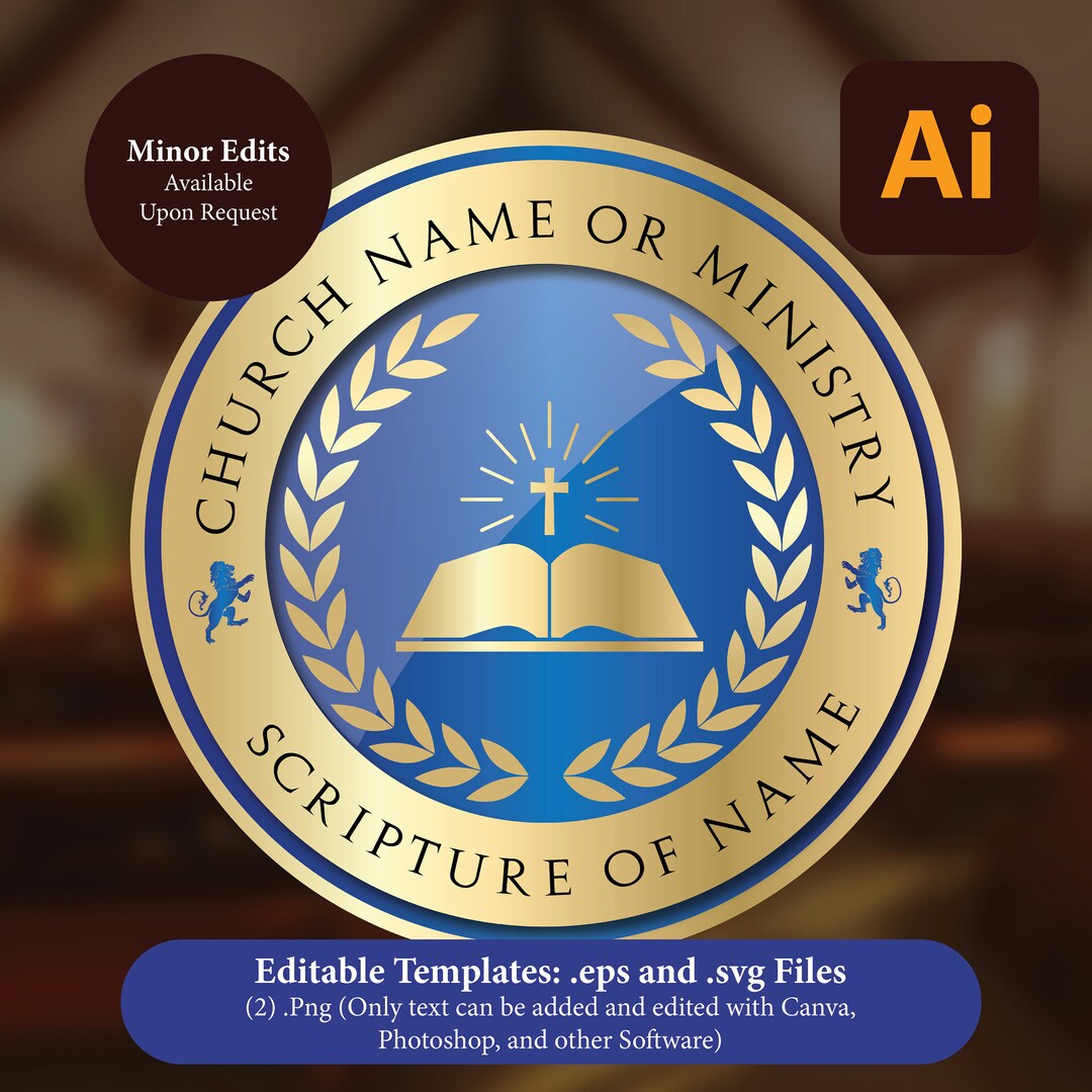 The Seal of the Bishop Vector Template 219, Editable Svg, High Quality ...