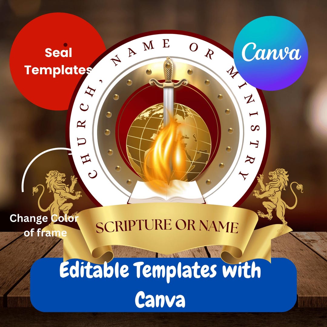 Editable Seal of the Bishop, Apostle, or Church Logo Template ...