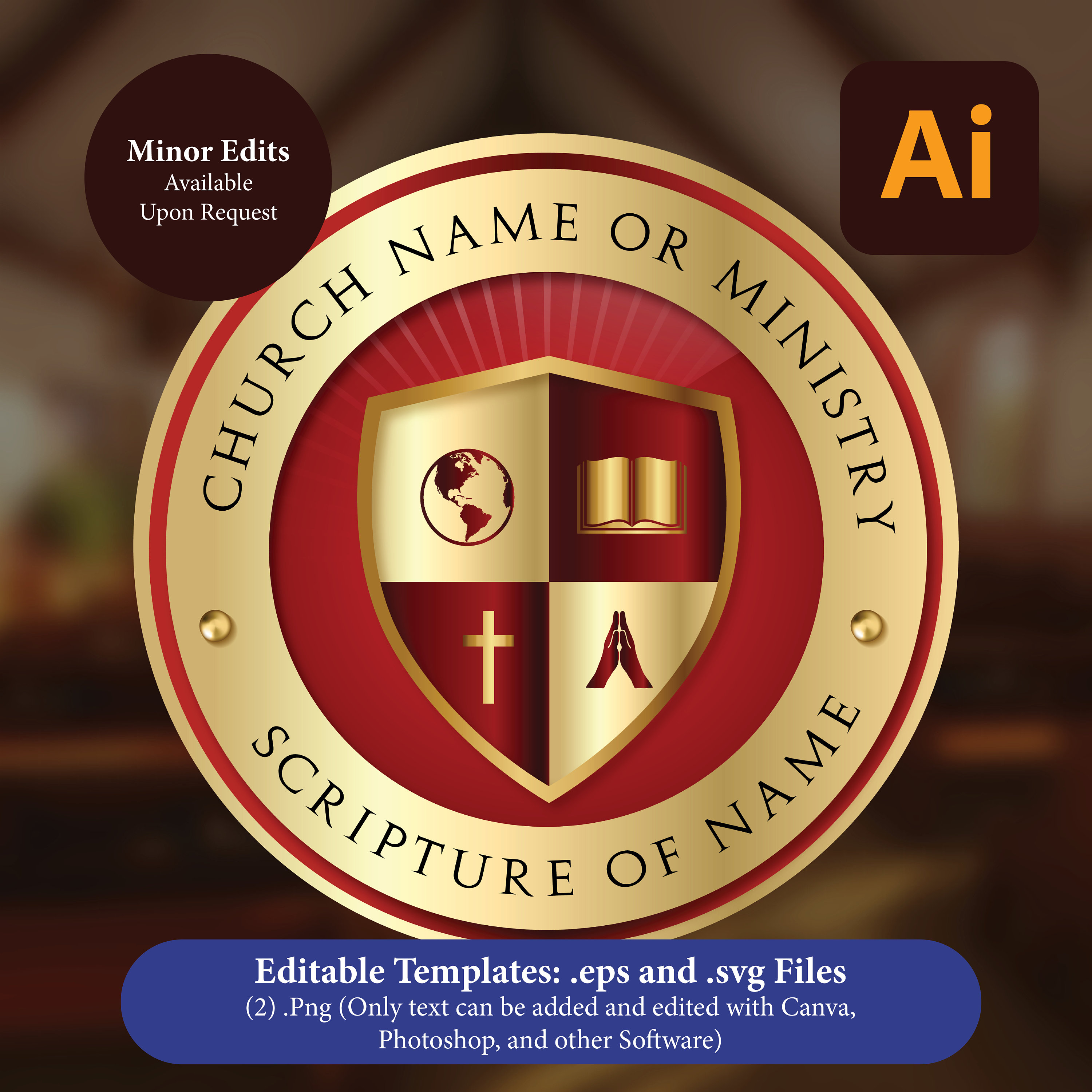 The Seal of the Bishop Vector Template 216, Editable Svg, High Quality ...