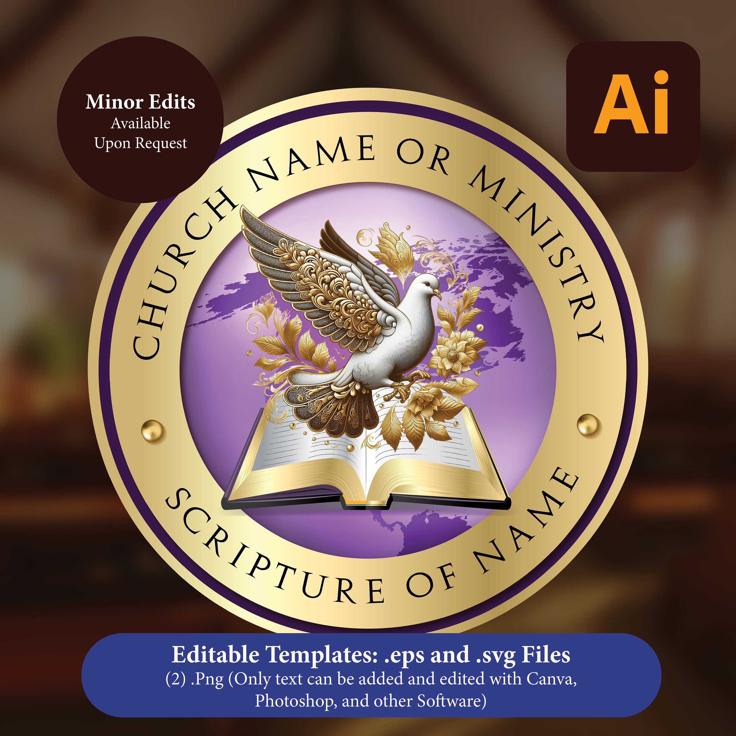 The Seal of the Bishop Vector Template 804, Editable Svg, High Quality ...