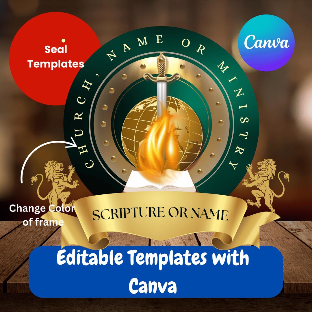 Editable Seal of the Bishop, Apostle, or Church Logo Template ...