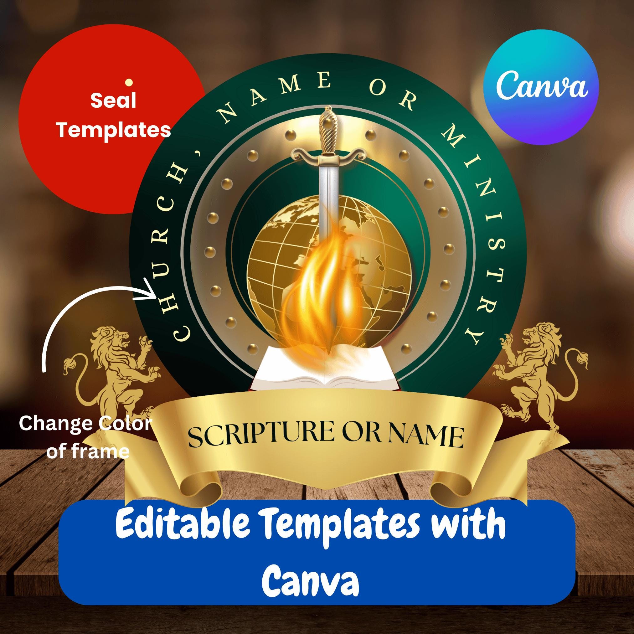Editable Seal of the Bishop, Apostle, or Church Logo Template ...