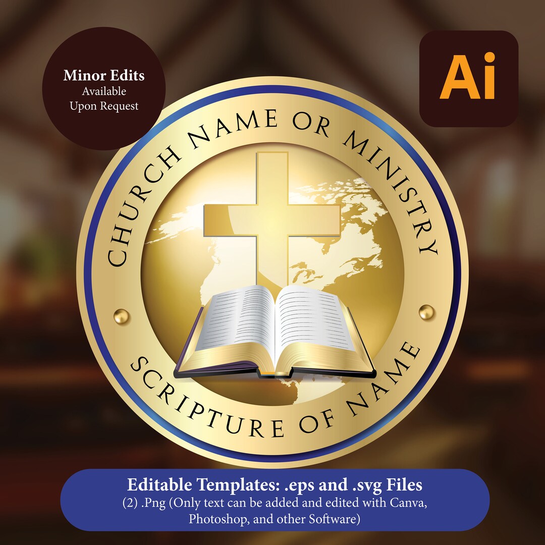The Seal of the Bishop Vector Template 211, Editable Svg, High Quality ...