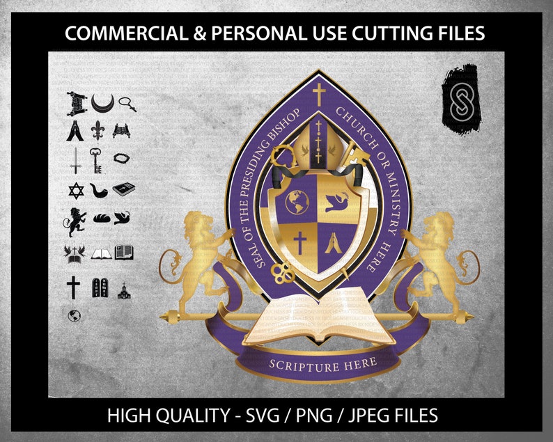 The Seal of the Presiding Bishop Svg Vector Template DIY, Editable Svg ...