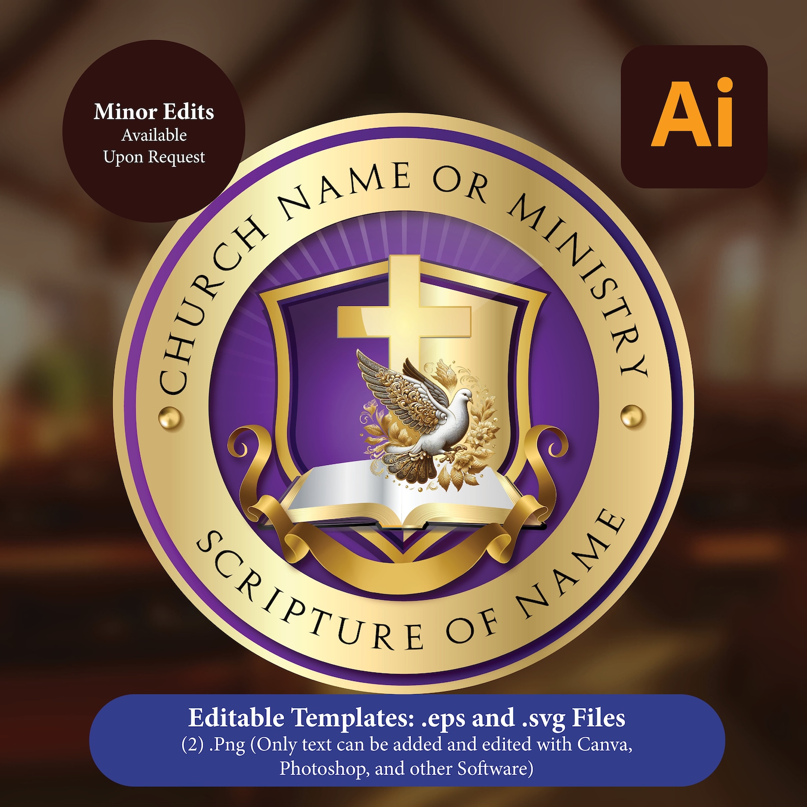 The Seal of the Bishop Vector Template 800, Editable Svg, High Quality ...