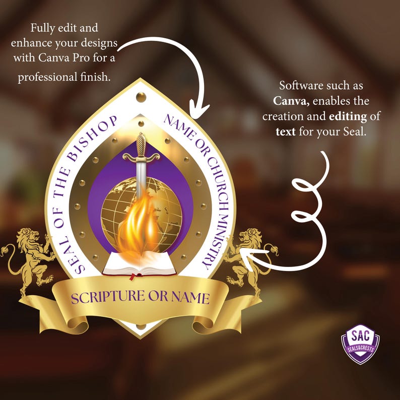 Editable Seal of the Bishop, Apostle, or Church Logo Template ...