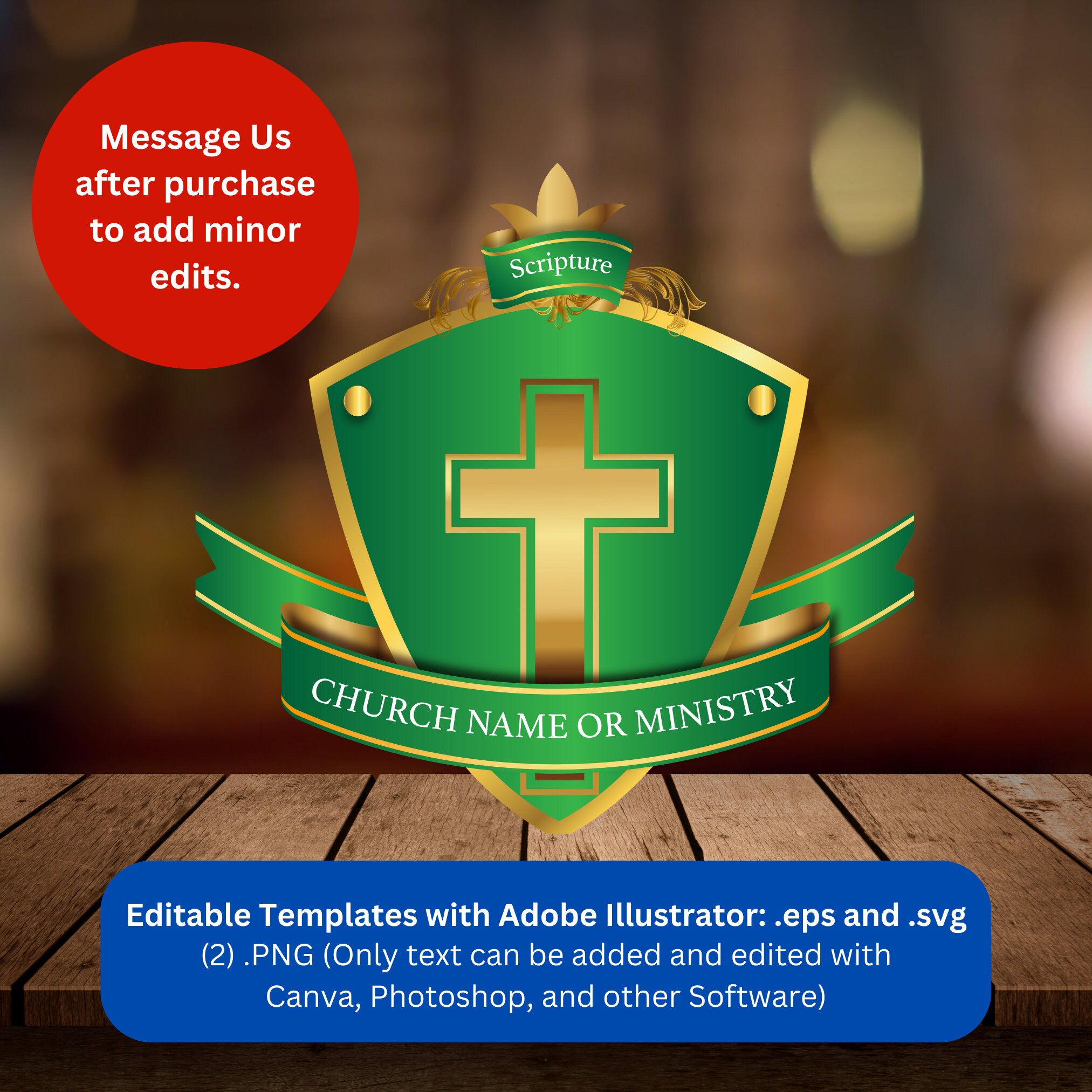 Custom Church Seal & Bishop Logo Design Personalized, Professional Digital Art for Religious ...