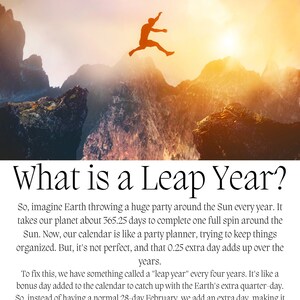 Leap Year Printable Worksheet for Kids - Etsy