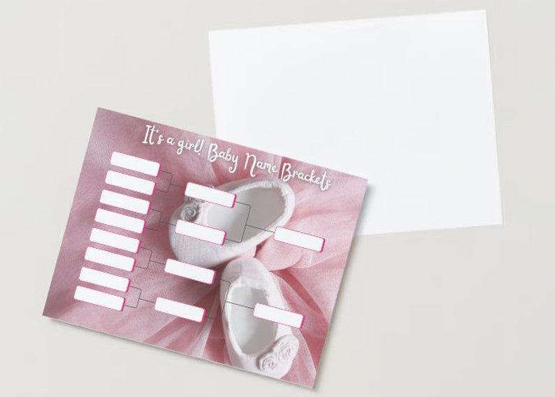 It's a Girl Baby Name Brackets Printable Baby Shower Game - Etsy