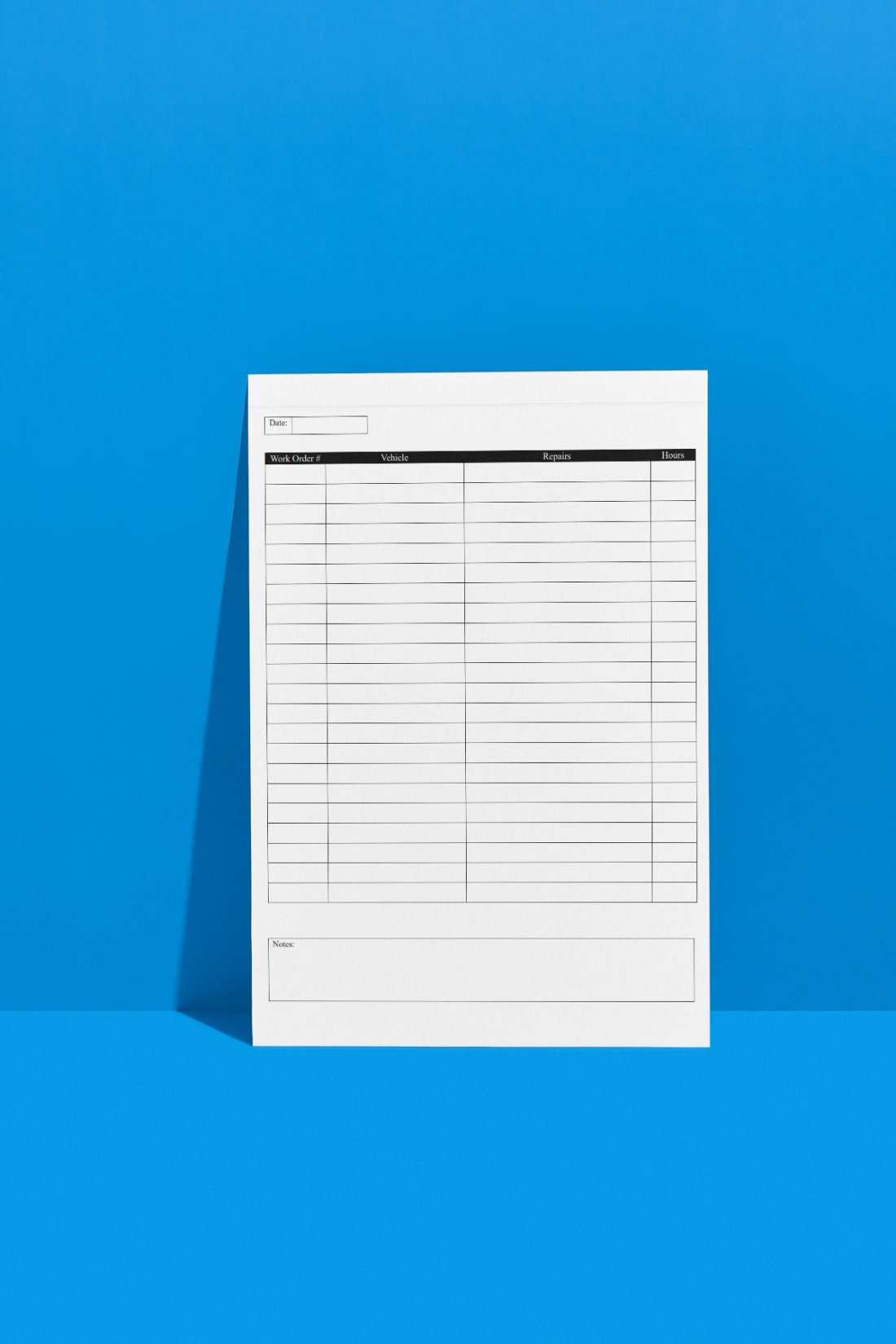 Automotive Diesel Service Technician Labor Log Sheet PDF Printable 8 ...