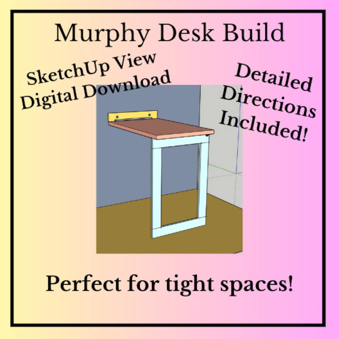 Murphy Desk Build Instructions Wall Mounted Desk - Etsy