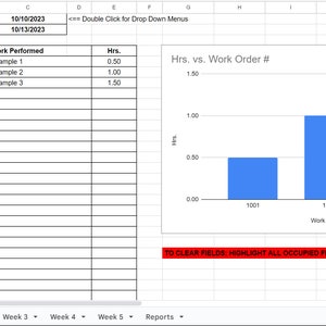 Automotive Mechanic Technician Flat Rate Labor Log Spreadsheet: Excel ...