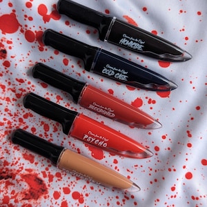 PSYCHO - Bright Red Knife Shaped Slasher Liquid Lipstick, Lip Makeup ...