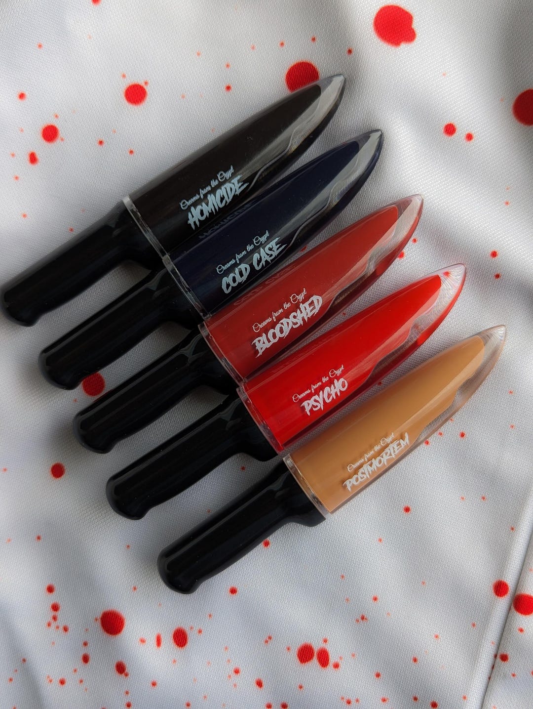 FULL SET - Slasher Liquid Lipsticks, Knife Shaped Lipstick, Matte ...