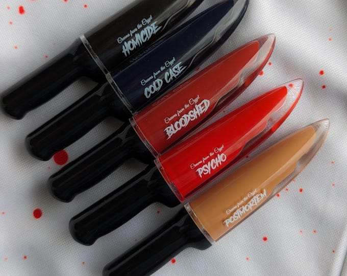 FULL SET - Slasher Liquid Lipsticks, Knife Shaped Lipstick, Matte ...