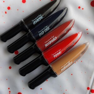 PSYCHO - Bright Red Knife Shaped Slasher Liquid Lipstick, Lip Makeup ...