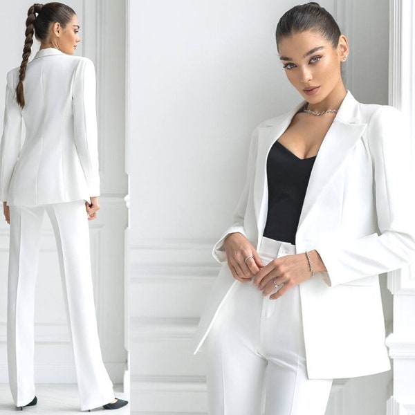 White Suit Women - Etsy