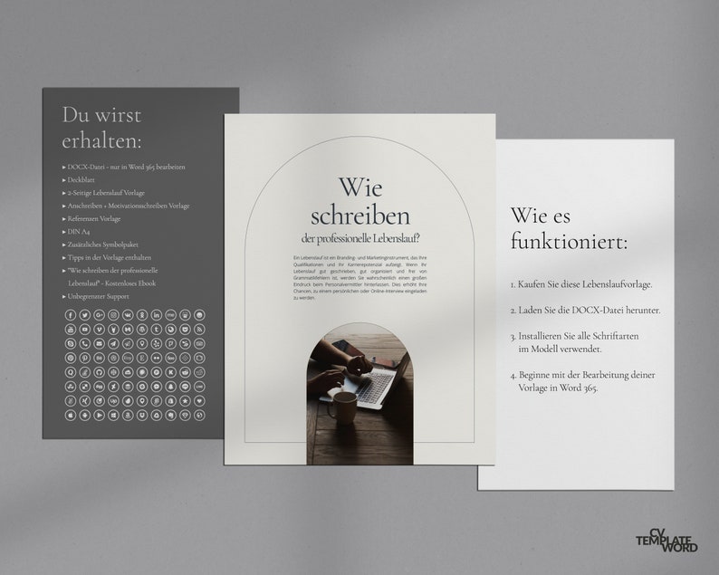 Deutsche Lebenslauf Vorlage Für UI UX Designer. - Etsy