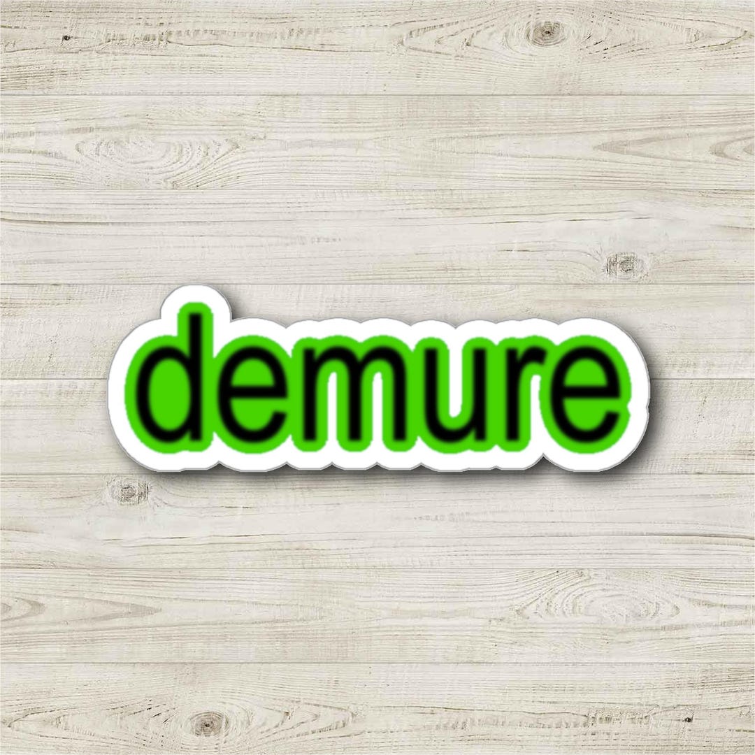 Demure BRAT Sticker Charli Xcx - Etsy