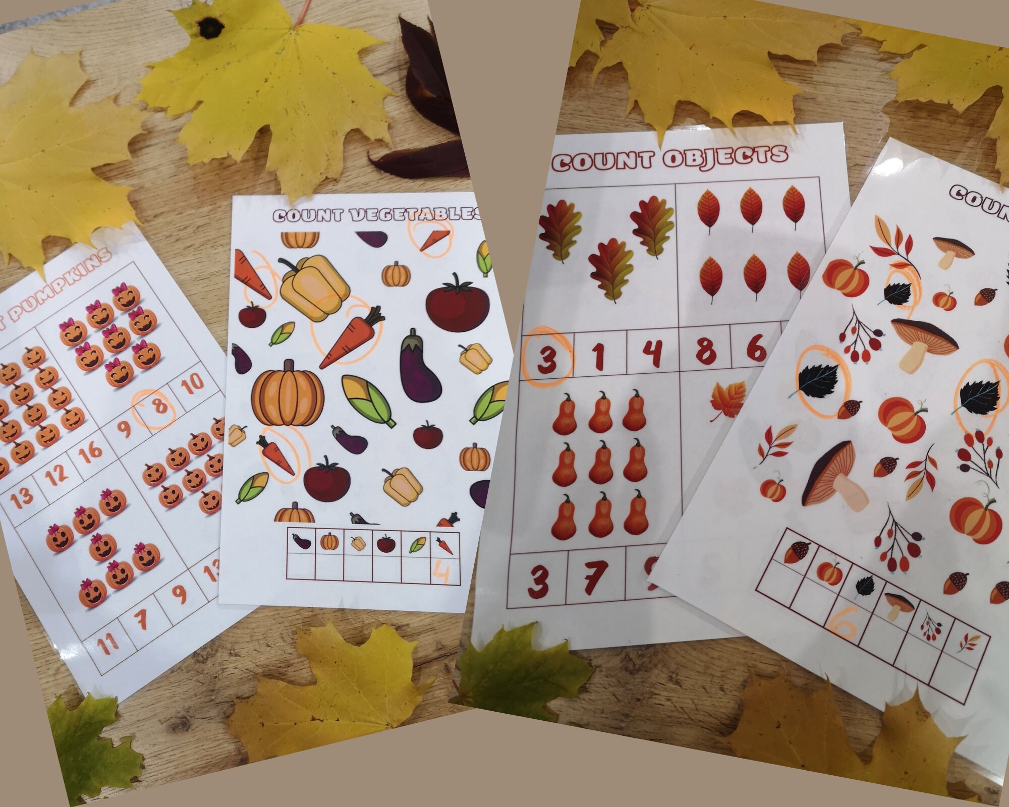 Fall Activities for Kids Printable Homeschool Learning Kindergarten Pre ...