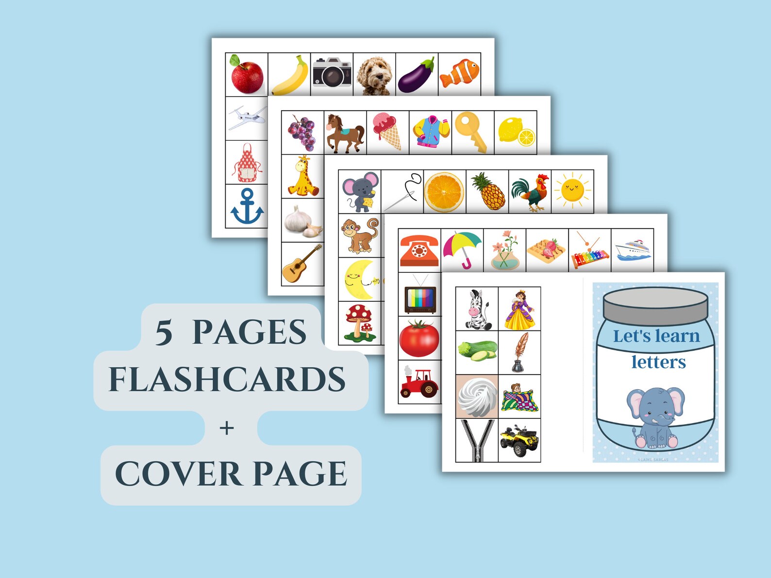 Alphabet Matching Activity, Toddler Busy Book Page, Printable Letters ...