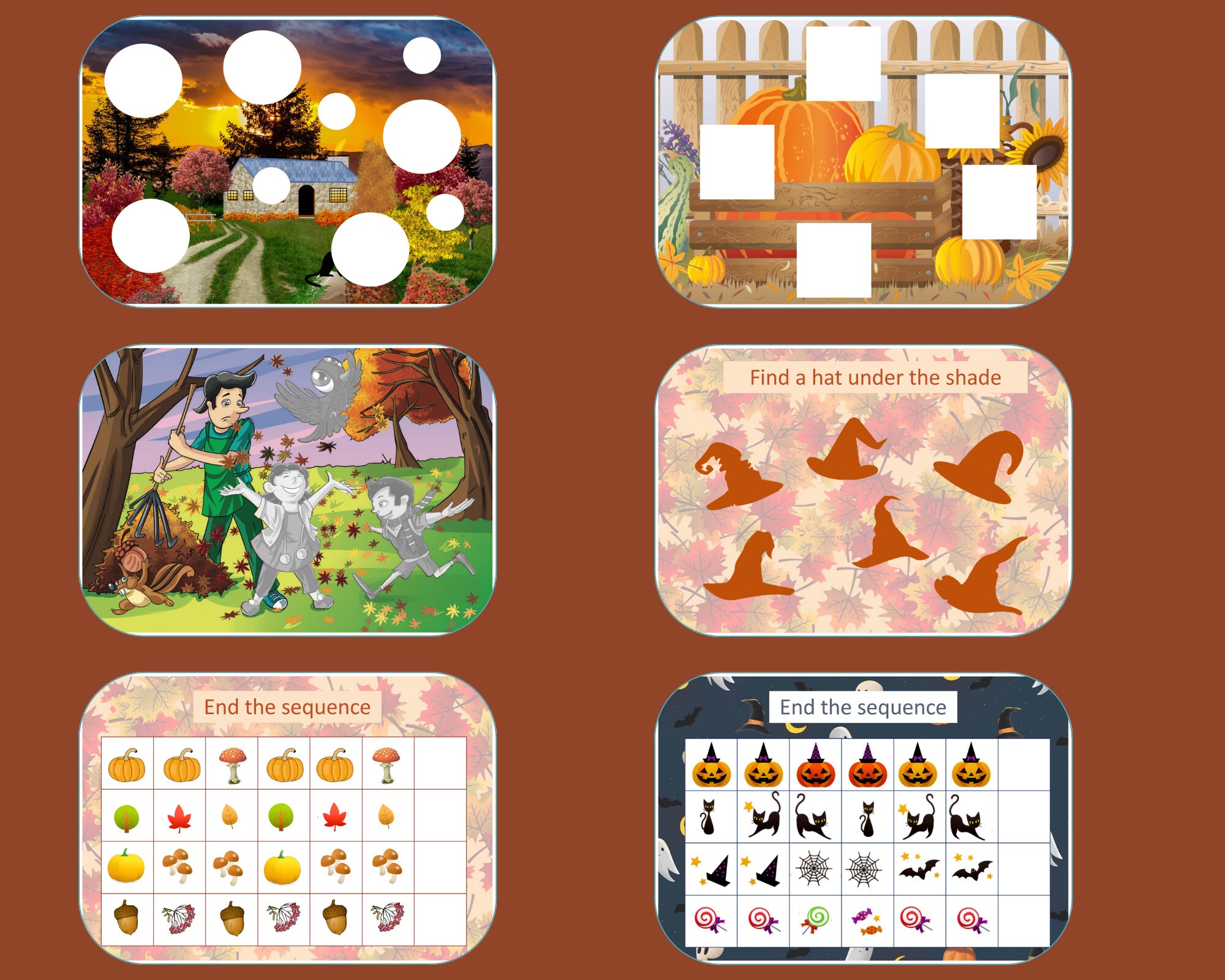 Fall Activities for Kids Printable Homeschool Learning Kindergarten Pre ...