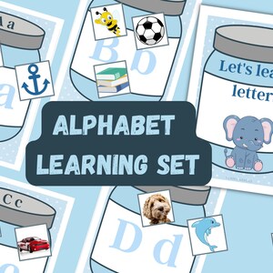 Alphabet Matching Activity, Toddler Busy Book Page, Printable Letters ...