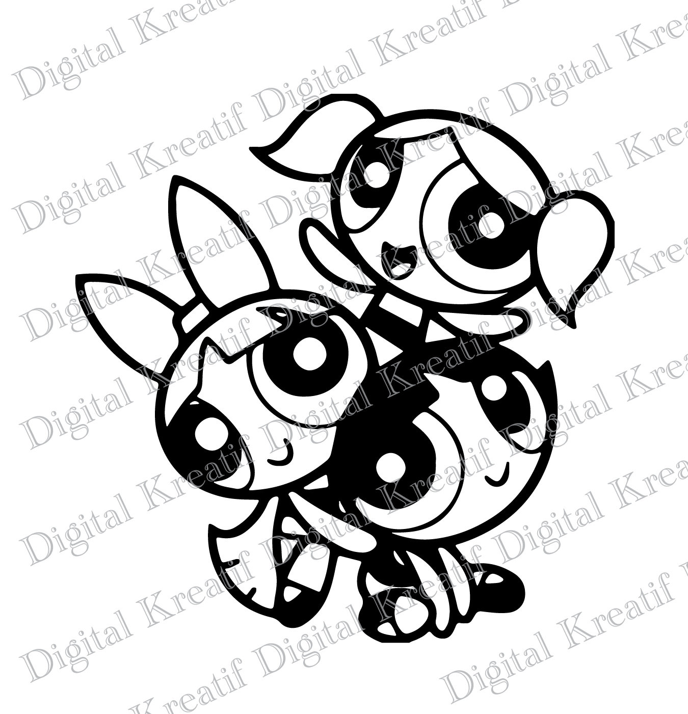 Powerpuff Girls Svg Png Dxf Jpg Eps Bundle Instant - Etsy