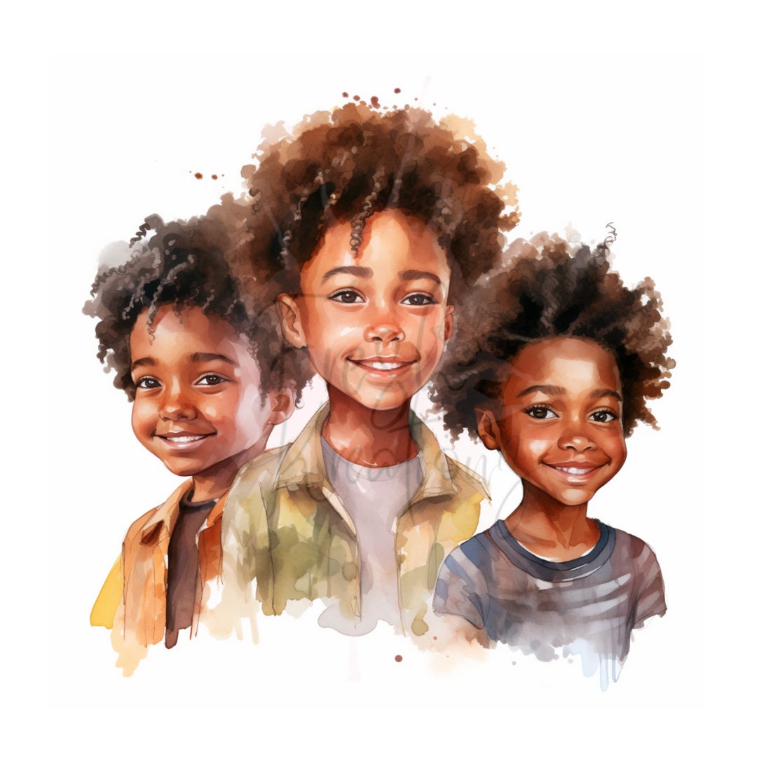 Black Boys Clipart, Black Boy PNG, Friends Png, Boy Clip Art, Little ...