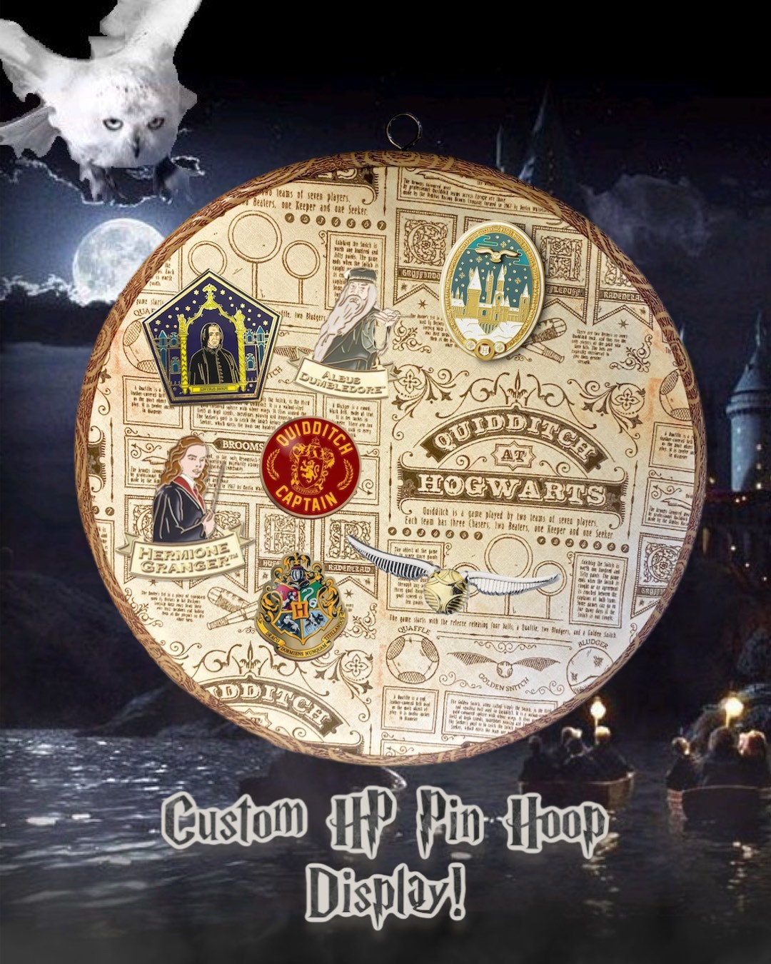 HP Pin Hoop Display Magical Pin Display Hoop Frame Pin Banner Enamel ...