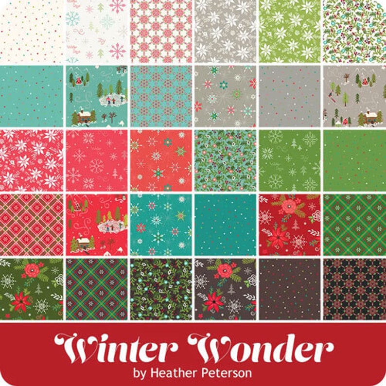 Riley Blake Winter Wonder by Heather Peterson 10 Squares 100% Cotton ...