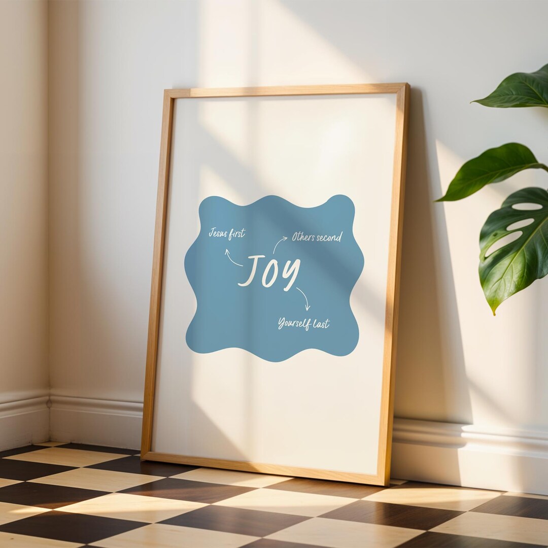 JOY Acronym Wall Art Print — Instant Download, Christian Wall Art ...