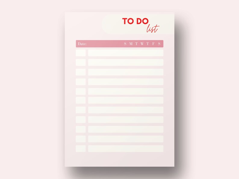 Soft to Do List Printable, Bucket List, Minimalist Task Tracker ...