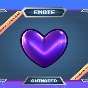 Purple Heart - Animated Emote - Static Emote - Twitch Emote - Discord ...