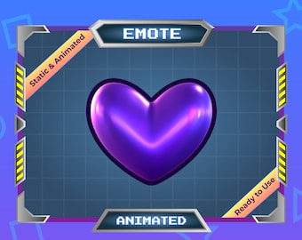 Purple Beating Heart - ANIMATED Emote / for Twitch, Kick, Discord ...