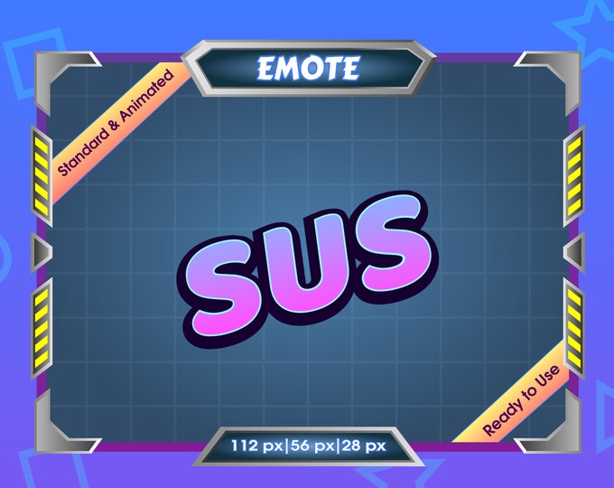 ANIMATED + STATIC EMOTE | Sus, Animated Sus Emote, Sus Sparkle Emote ...