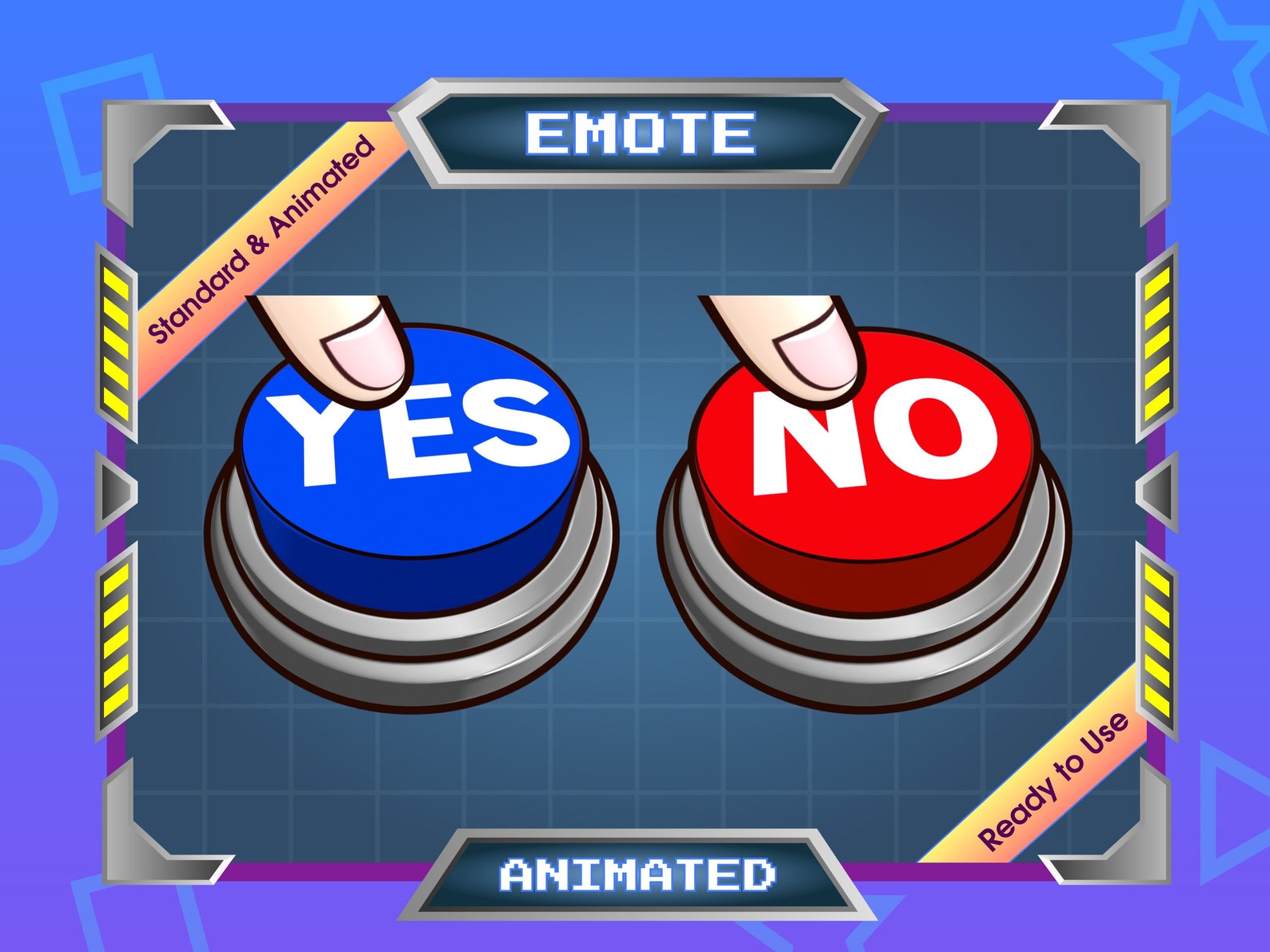 Animated Emote Twitch Emote Discord Emote Yes Button No Button - Etsy