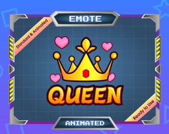 Queen Golden Crown Animated Emote Static Emote Twitch Emote Discord ...