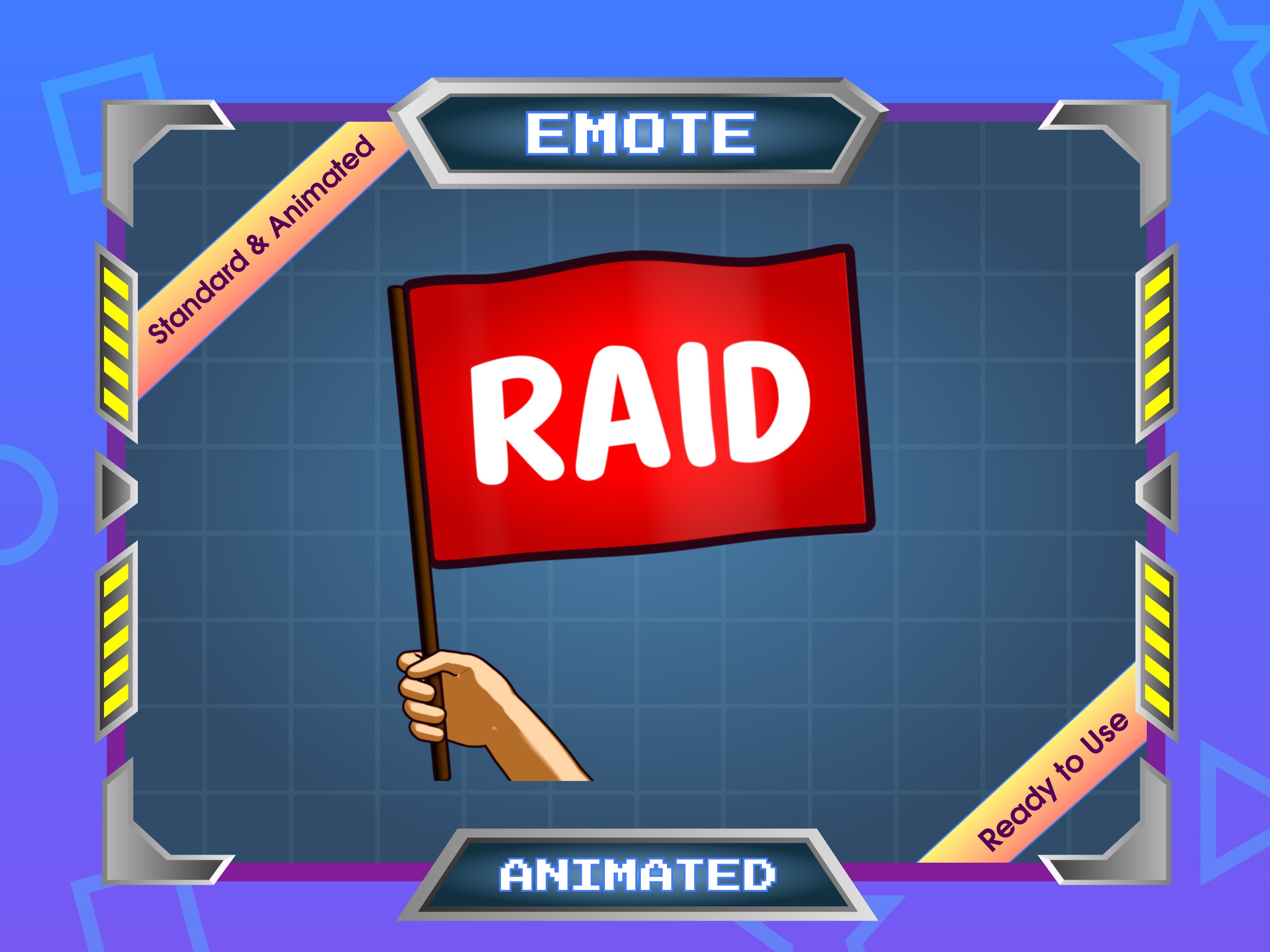 Animated Emote Twitch Emote Discord Emote RAID Flag - Etsy