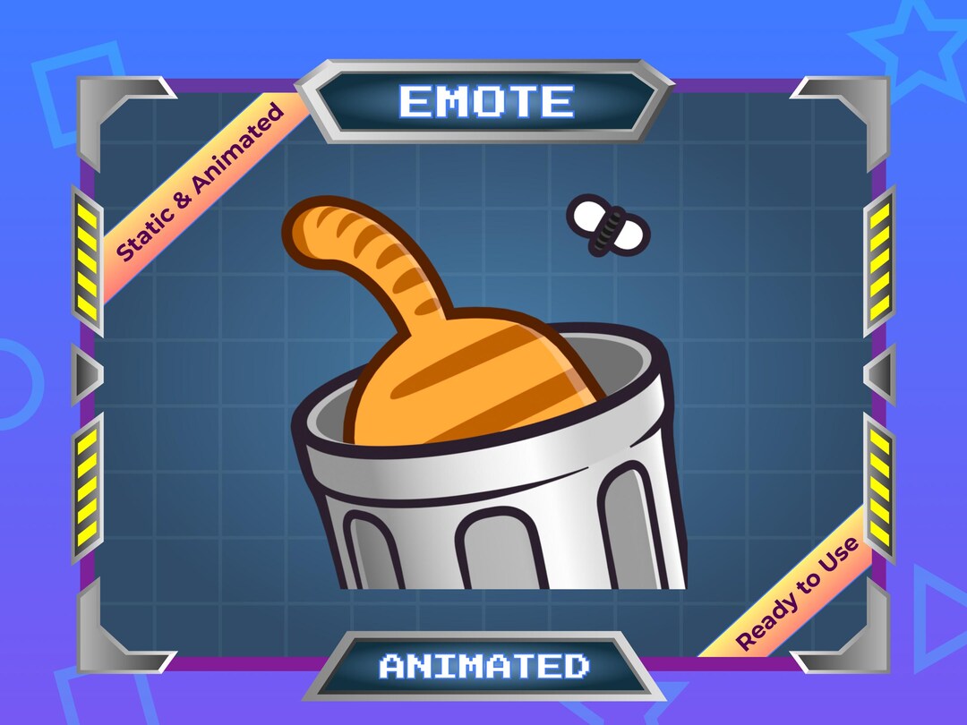 Cat in Trash Can Animated Emote for Twitch and Discord - Etsy