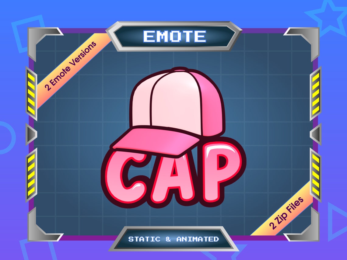 Animated Emote for Streamer - Twitch Emote - Discord Emote - CAP Hat - Etsy