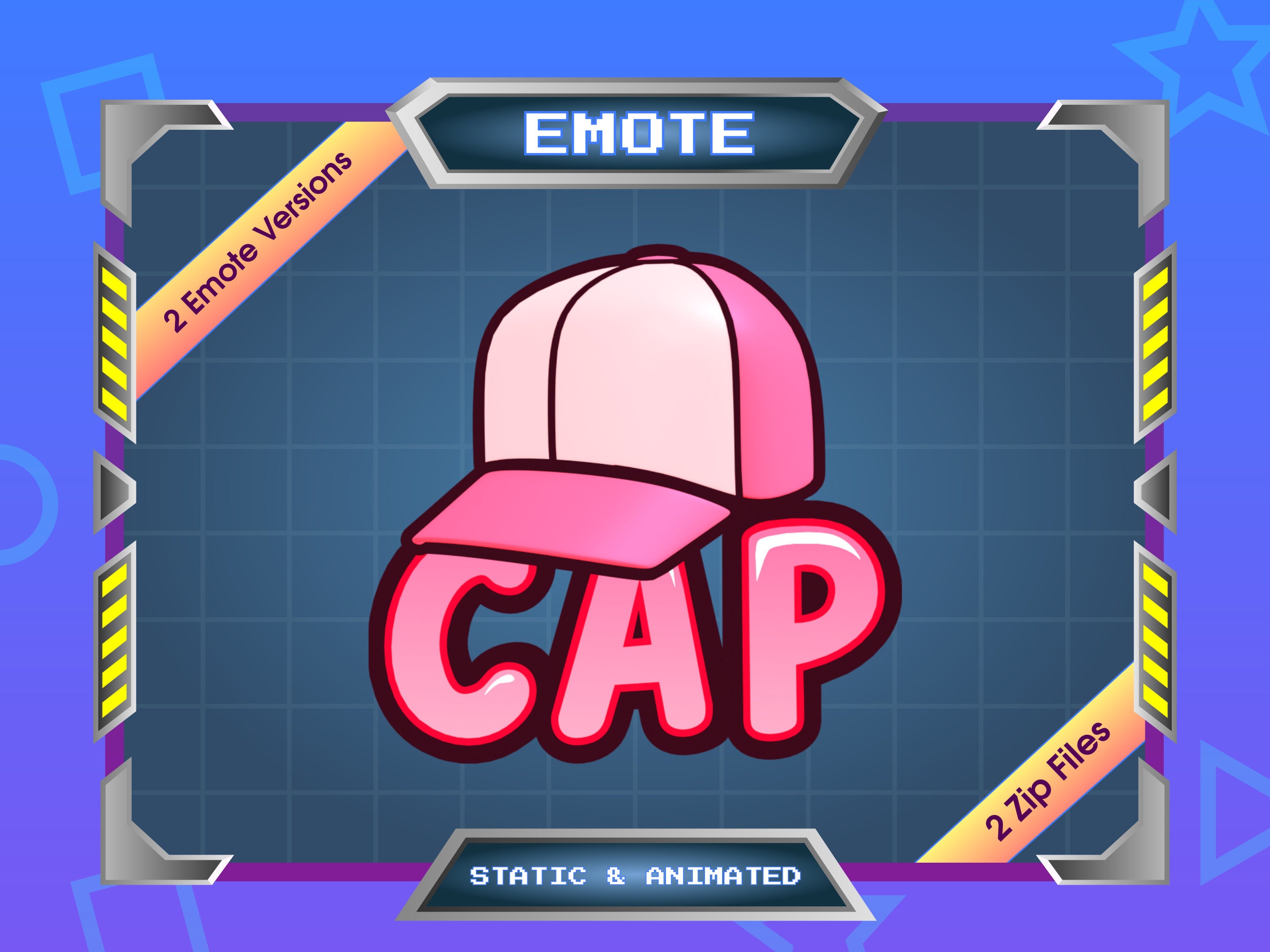 Animated Emote for Streamer Twitch Emote Discord Emote CAP Hat - Etsy